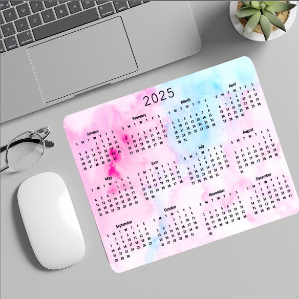 2025 Calendar Mouse Mat | 2025 Calendar Mouse Pad – Our Print Shop